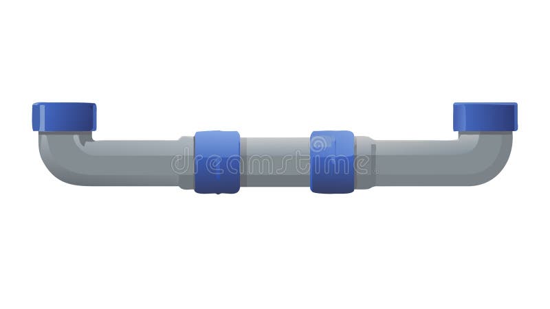 Industrial Pipe Section, Mechanical Design Element, Vector Design ...