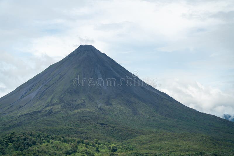 A Clear View of Arenal Volcano Stock Photo - Image of clouds, arenal ...