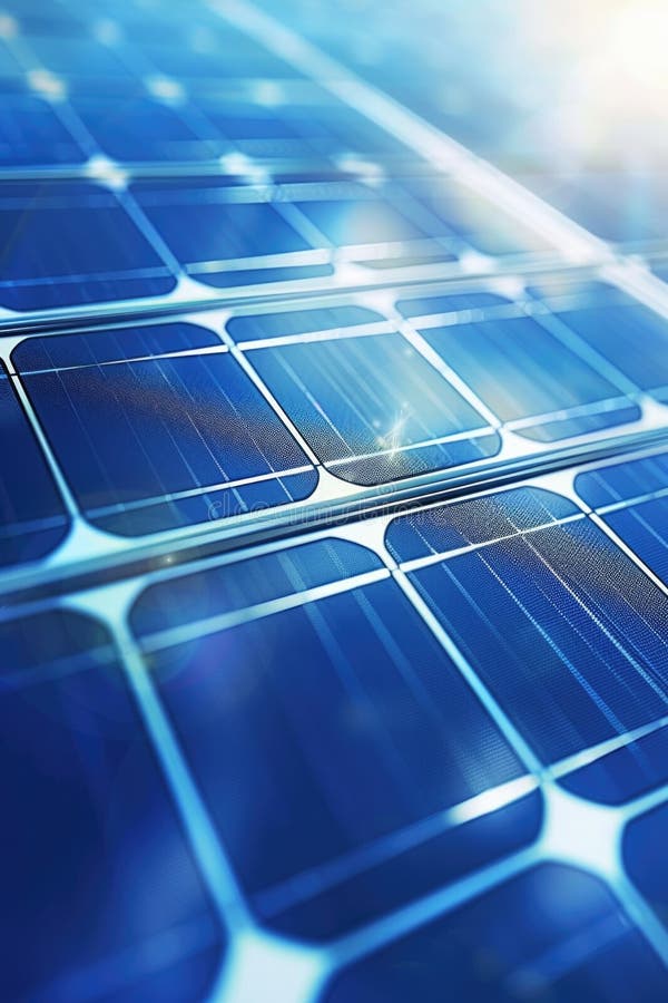A Clear View of a Solar Panel Absorbing Sunlight Stock Photo - Image of ...