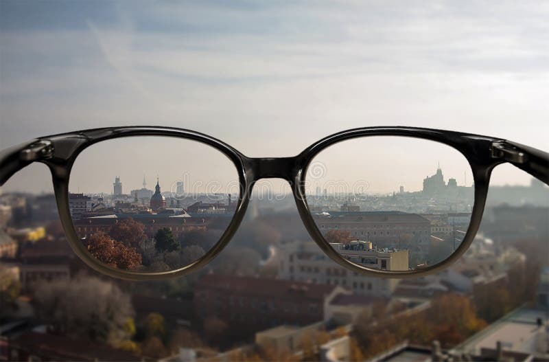 Clear Vision through Glasses Stock Image - Image of clarity, clear ...