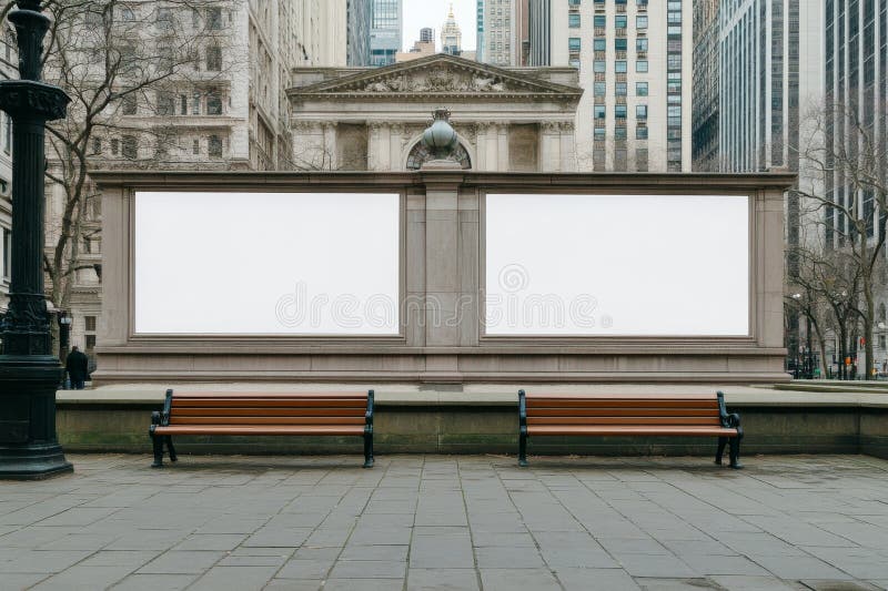 Clear Visual of Bare Billboards Used for Advertising Outdoors Stock ...