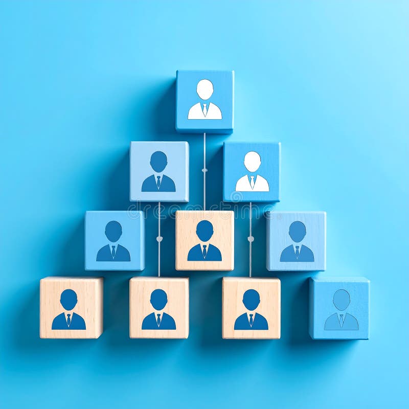 Corporate Hierarchy and Team Structure Stock Illustration ...