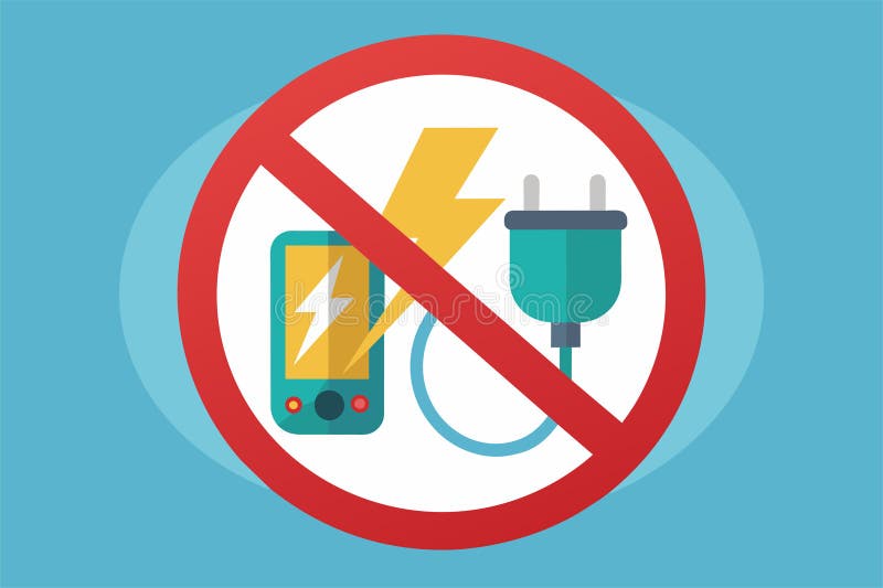 A Clear Warning Sign Indicating that Charging Devices is Prohibited ...