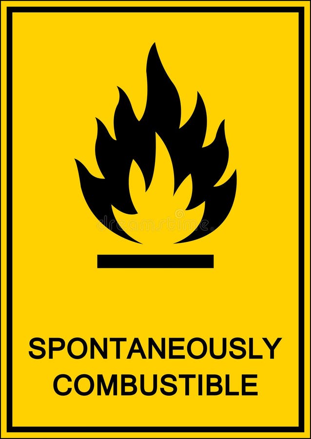 Combustible Material Warning Sign Stock Illustrations – 282 Combustible ...