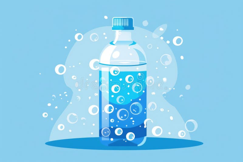 A Clear Water Bottle with Bubbles Floating Around it. Perfect for ...