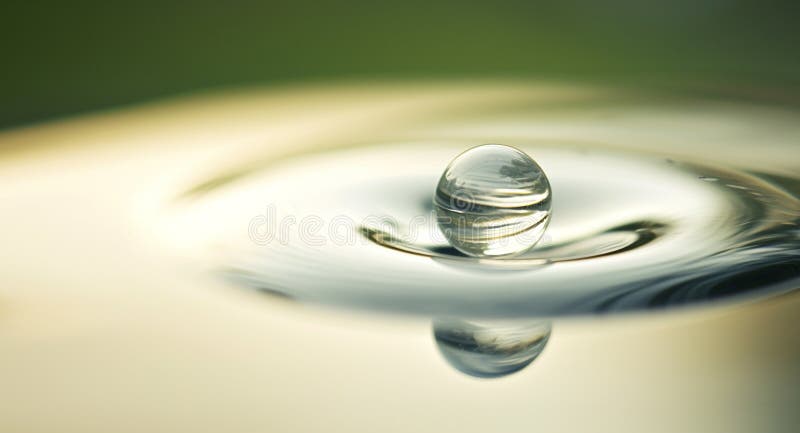 Clear Water Drop with Circular Waves. - Generative Ai Stock ...