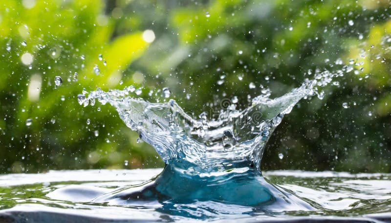 Clear Water Drop with Circular Waves Stock Illustration - Illustration ...