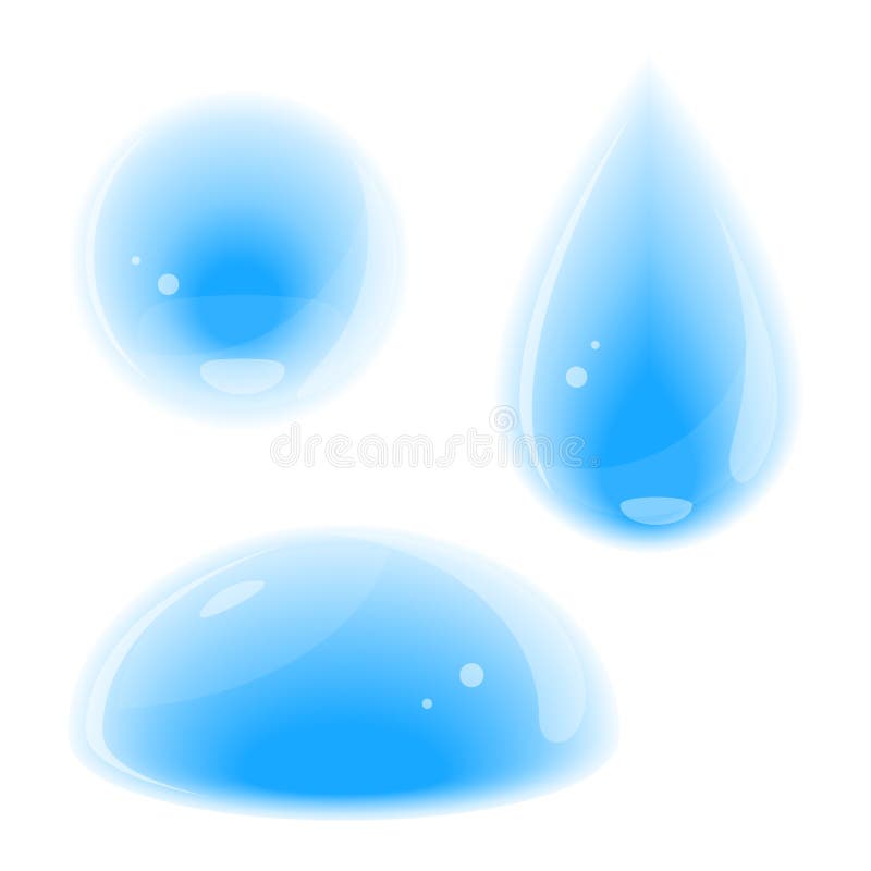 Clear water drops isolated stock vector. Illustration of backdrop ...