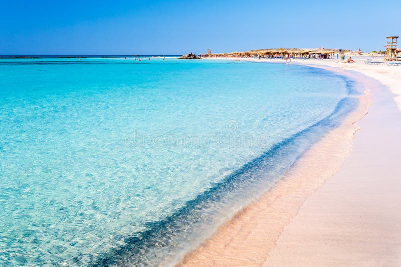 Clear Water on Elafonisi Beach. Crete. Greece Stock Image - Image of ...