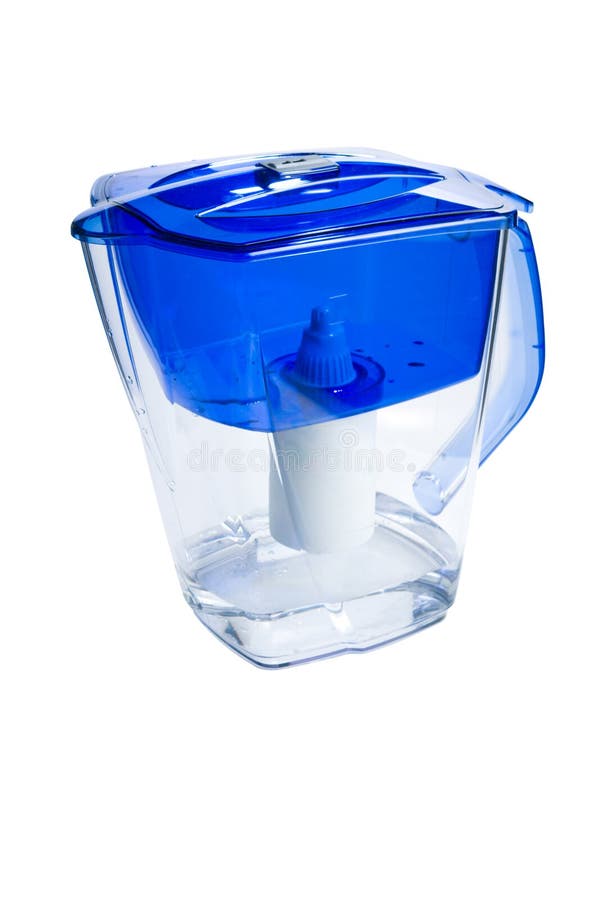 Clear water filter pitcher stock image. Image of close - 13397979