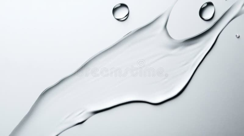 Clear Water Flows Smoothly Across a Surface Reflecting Soft Light in a ...