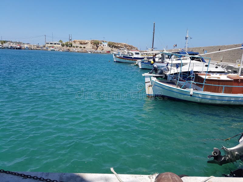 Clear water port editorial stock image. Image of crete - 97100669