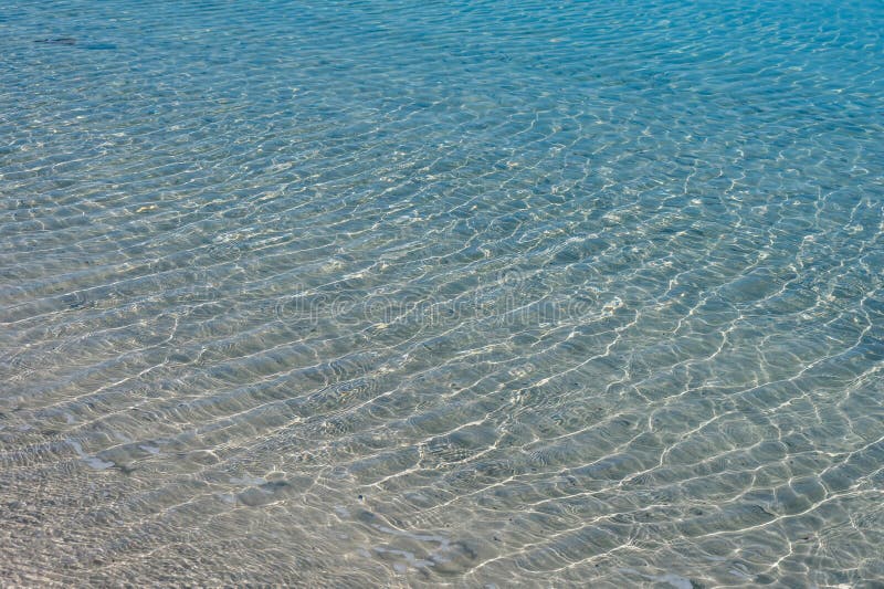 Clear Water Reflections on Shallow Sandy Beach Bottom. UAE Jumeirah ...