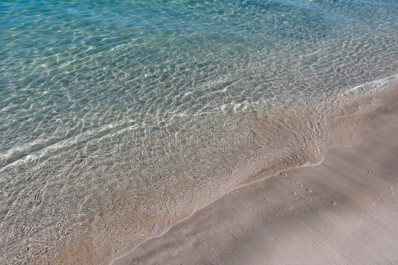 Clear Water Reflections on Shallow Sandy Beach Bottom. UAE Jumeirah ...