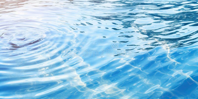 Clear Water Ripple Texture with Sunlight and White Surface Rings ...