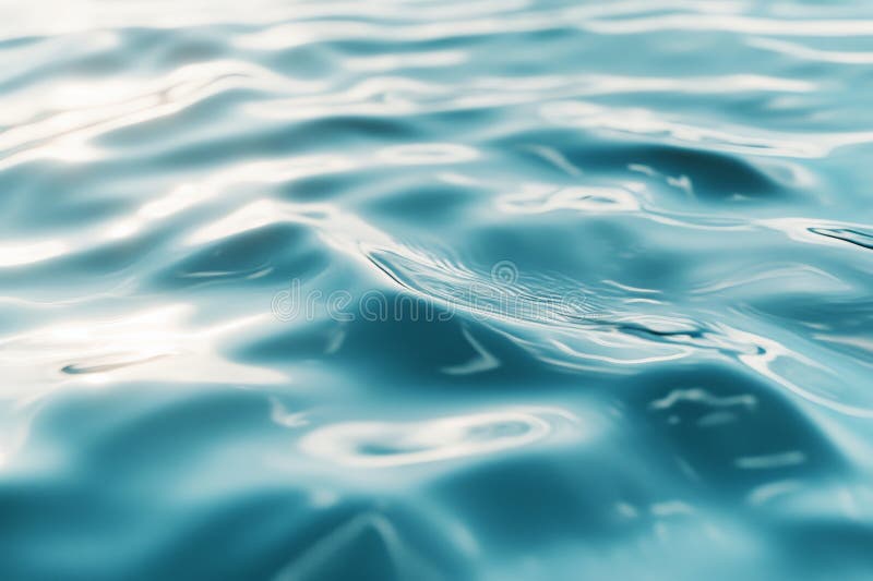 Clear Water Ripples on a Calm Surface, Reflecting Soft Sunlight. the ...