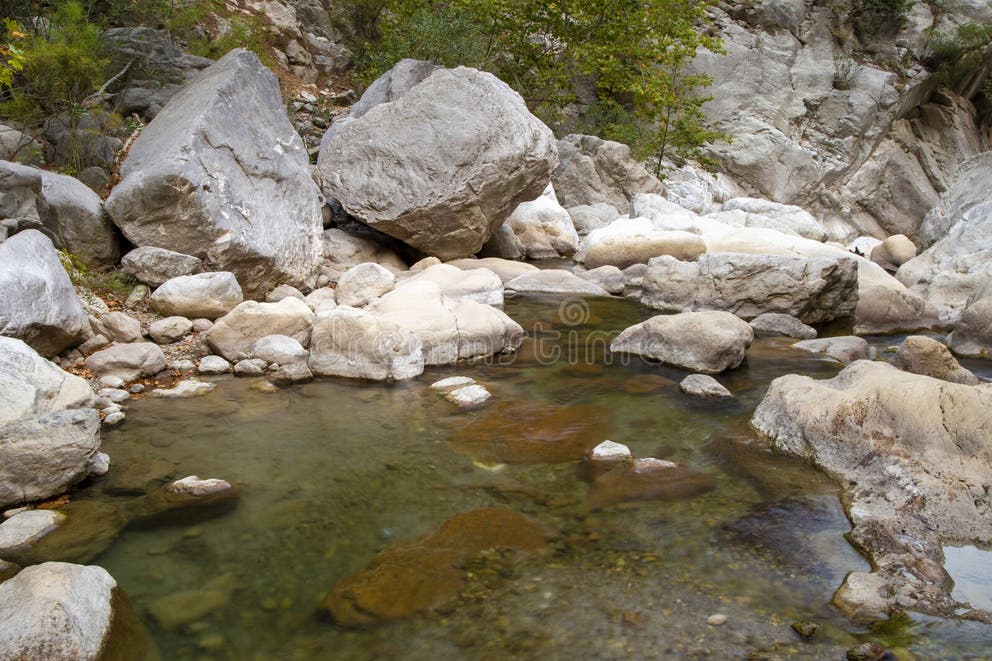 Clear Water on Rocks in the Mountains Stock Image - Image of wilderness ...