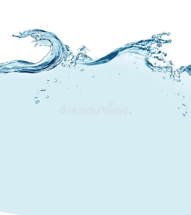 Clear Water Splash and Air Bubbles on White Background Stock Photo ...