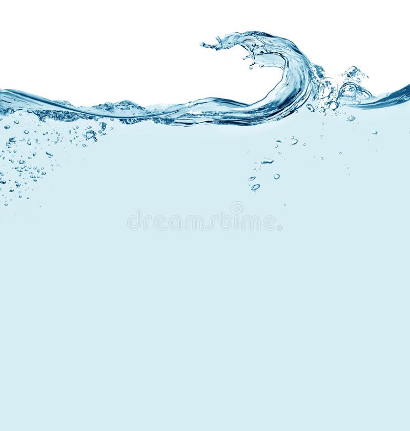 Clear Water Splash and Air Bubbles on White Background Stock Image ...