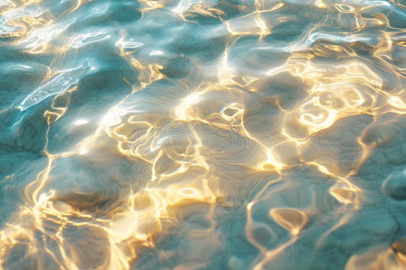A Clear Water Surface with Gentle, Overlapping Ripples that Form ...
