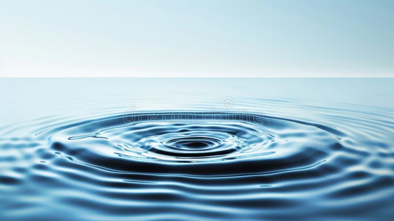 A Drop of Water Falling into the Water Stock Photo - Image of ripples ...
