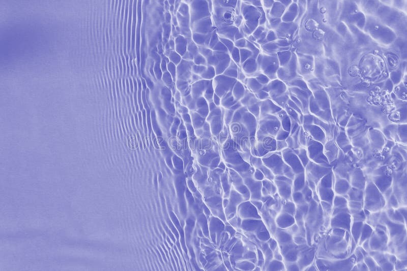 Clear Water Surface Texture with Splashes Bubbles. Color of the Year ...