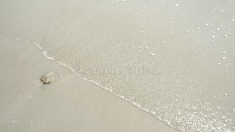 Clear Water Wave on Smooth Sand Beach Stock Video - Video of tranquil ...