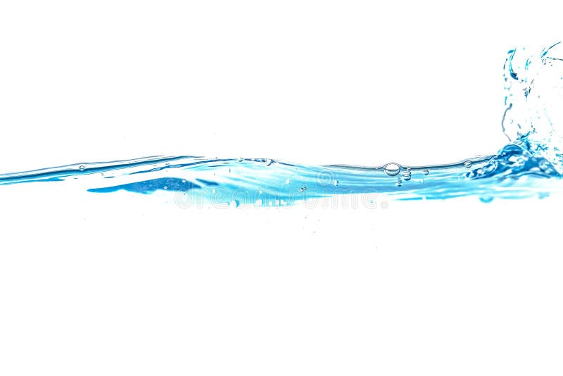Clear Water Waves. Water Blue Wave Splash Isolated on White Background ...
