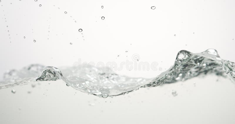 Clear Water Waves and Splashes Side View Stock Photo - Image of motion ...