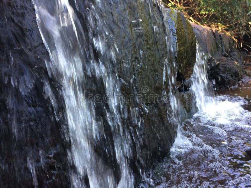 Waterfall Small Stream on Nature Stock Photo - Image of background ...