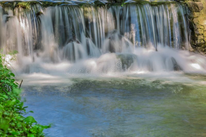 A Clear Waterfall in the Wild Stock Image - Image of greatness, awesome ...