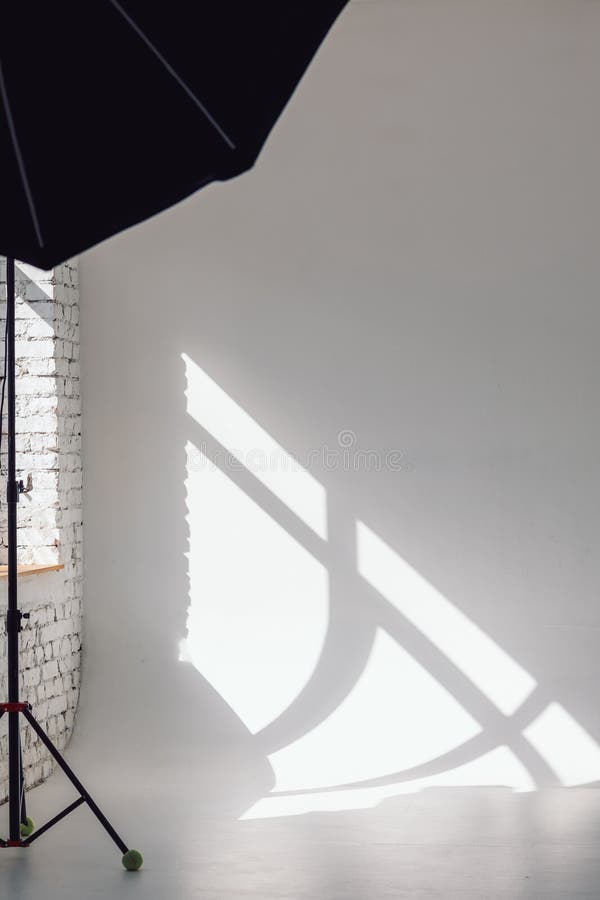 Clear White Cyclorama. Light Background with with Professional Lighting ...