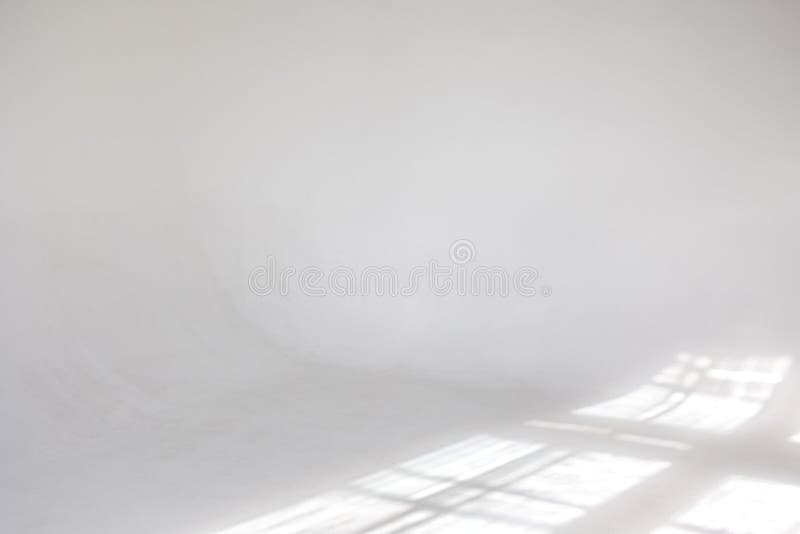 Clear White Cyclorama. Light Background with Sun Light and Shadows ...
