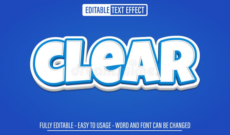 Clear white 3d text effect stock vector. Illustration of changed ...