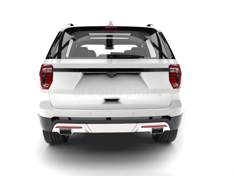 Dark Blue Modern SUV - Back View Stock Illustration - Illustration of ...