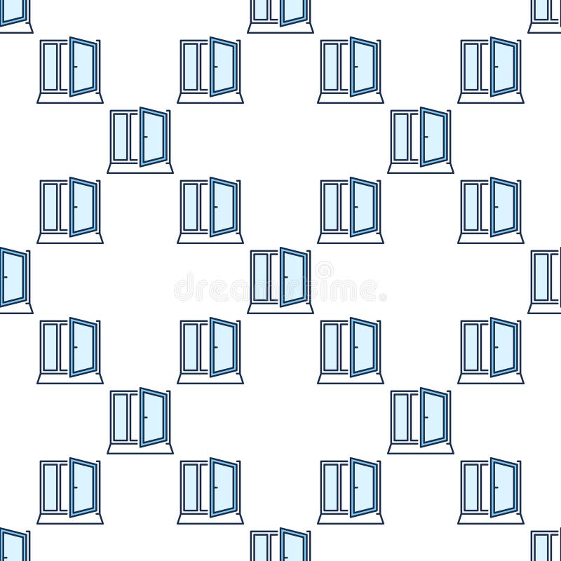 Clear Window Vector New Opportunities Blue Seamless Pattern Stock ...