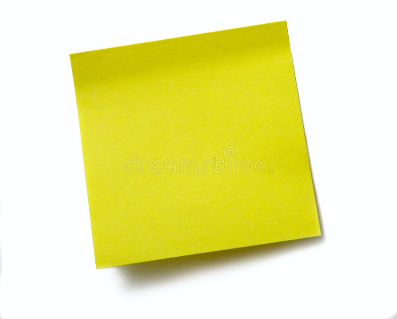 Clear yellow sticky note stock image. Image of note, adhesive - 6976095