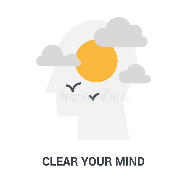 Clear Your Mind Icon Concept Stock Vector - Illustration of think ...