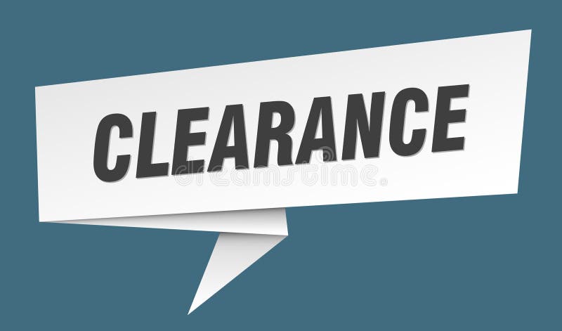 Clearance Banner. Clearance Speech Bubble, Label, Sticker, Sign ...