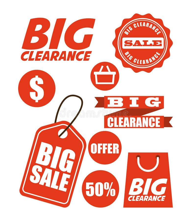 Clearance design stock vector. Illustration of sale, advertising - 46778171