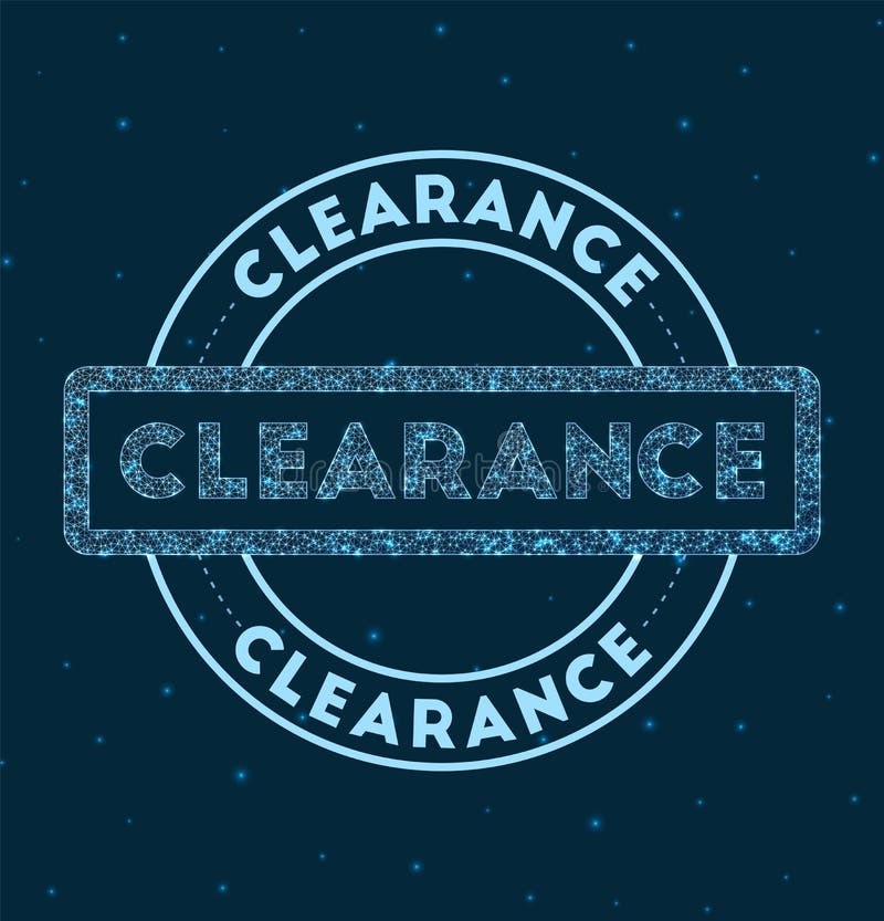 Clearance. Glowing Round Badge Stock Vector - Illustration of community ...