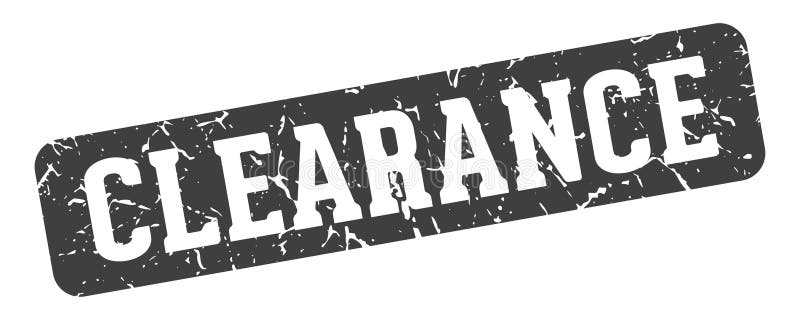 Clearance Rectangular Sign. Clearance Stamp Stock Vector - Illustration ...