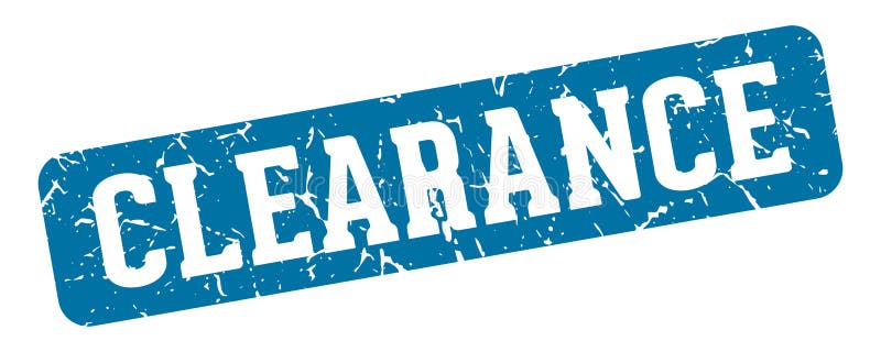 Clearance Rectangular Sign. Clearance Stamp Stock Vector - Illustration ...