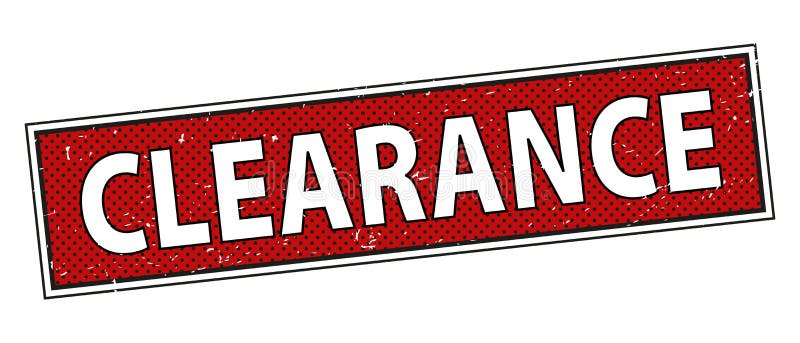 Clearance Red Square Grungy Vintage Isolated Stamp Stock Vector ...