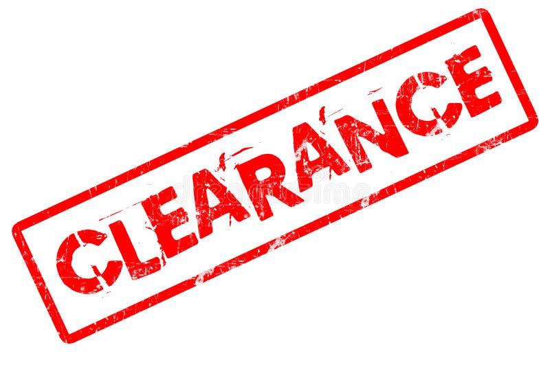 Clearance - Rubber Stamp on White Background Stock Illustration ...