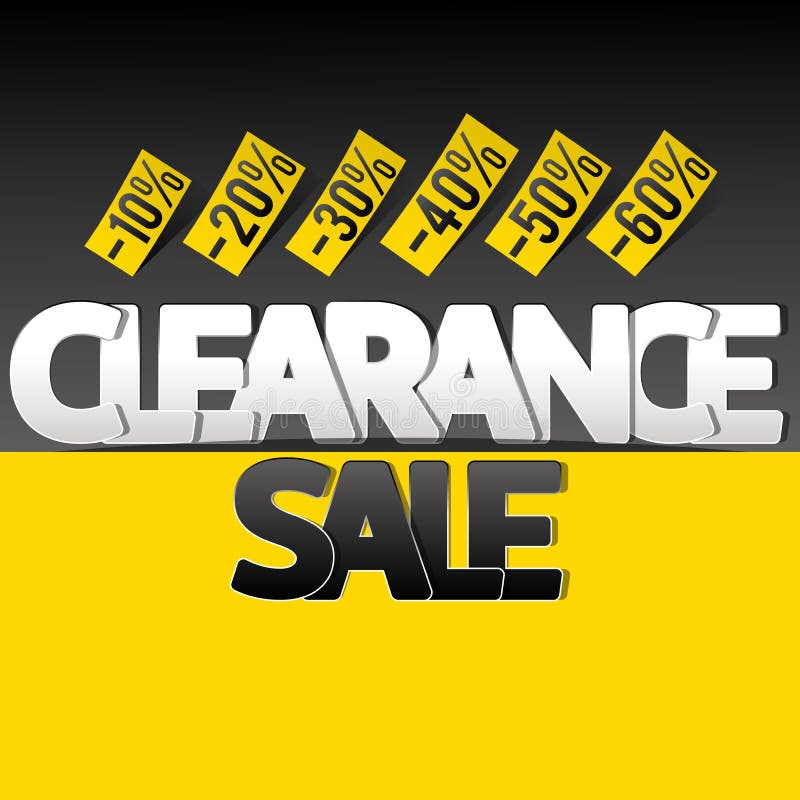 Clearance Sale Banner, Flyer or Poster Stock Illustration ...