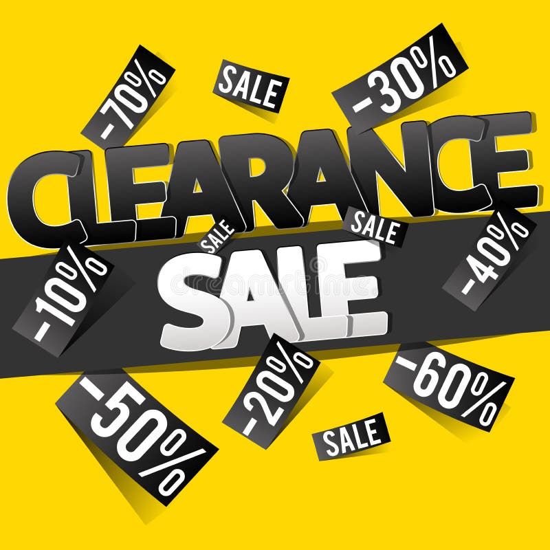 Clearance Sale Banner, Flyer or Poster Stock Illustration ...