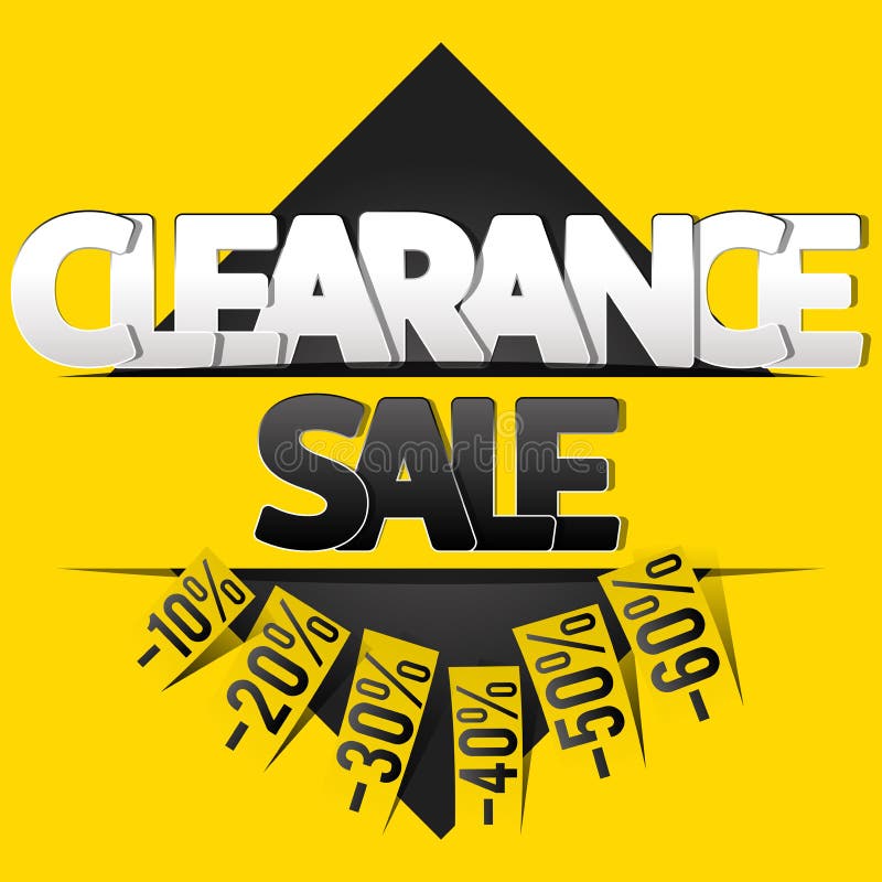 Clearance Sale Banner, Flyer or Poster Stock Illustration ...