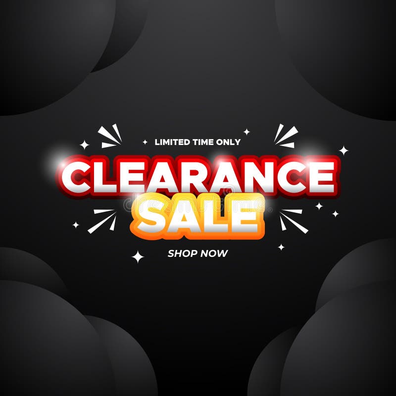 Clearance Sale Promo Vector Design Stock Illustration - Illustration of ...