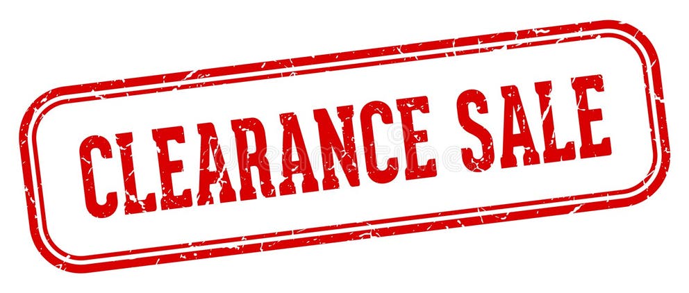 Clearance Sale Stamp. Clearance Sale Rectangular Stamp on White ...